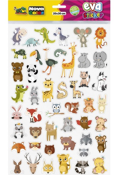Nova Color NC-681 Safari Hayvanları Sticker Eva Nova Color NC-681 Safari Hayvanları Sticker Eva