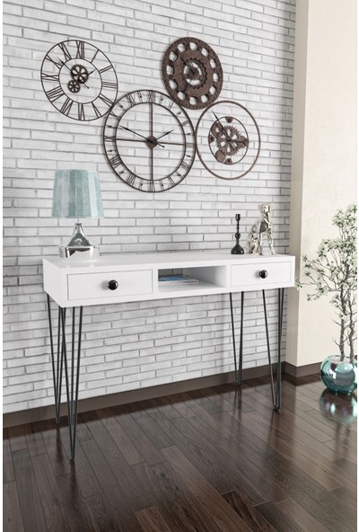 Wood House-Ela Dresuar-Beyaz Beyaz