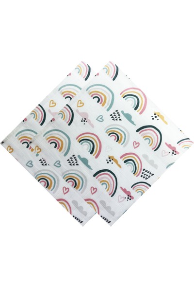 Mimiko Organik %100 Pamuk 2'li Müslin Ağız Mendili - Omuz Örtüsü Mimiko Organik %100 Pamuk 2'li Müslin Ağız Mendili - Omuz Örtüsü