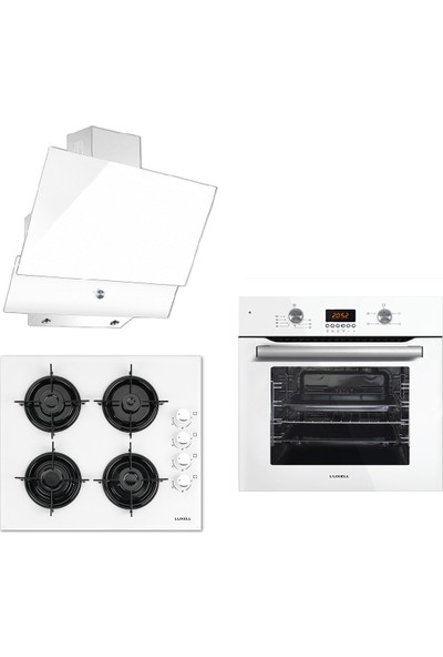 Luxell Pelle White Button 3'lü Ankastre SET(A6SF2- 6dt + LX-40TAHDF + Dp6 830) Luxell Pelle White Button 3'lü Ankastre SET(A6SF2- 6dt + LX-40TAHDF + Dp6 830)