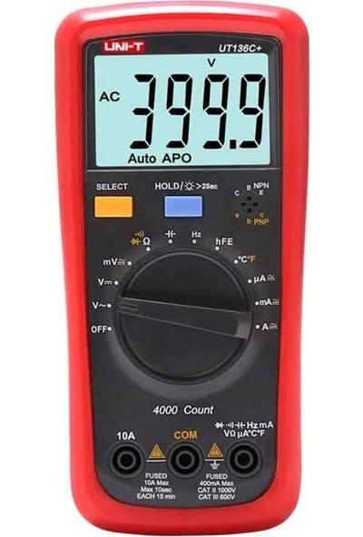 Unit Unı-T Ut 136C+ Dijital Multimetre Ölçü Aleti Yeni Model 2020
