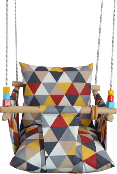 Berra Hayat Tavana Asılan Bebek Hamak Ev Tipi Salıncak Üçgen Kırmızı