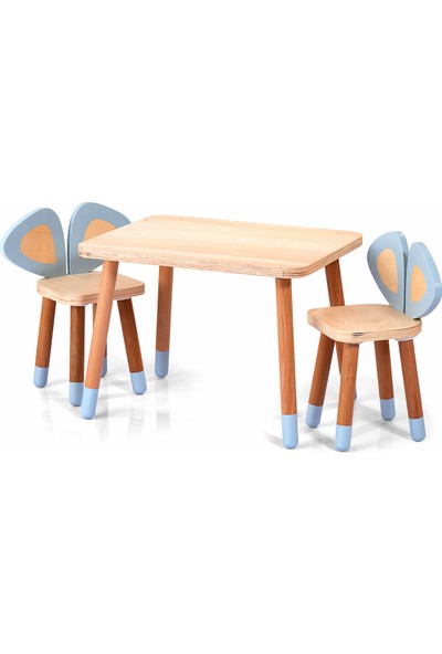 Neone Montessori Çocuk Masa Sandalye Takımı Fare Kulak