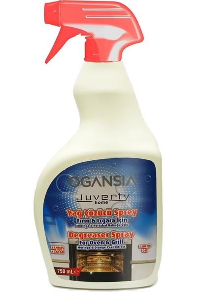 Ogansia Ev Fırın & Izgara Için Doğal Yağ Çözücü Sprey -750 ml