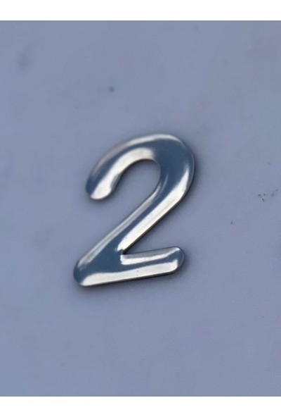 Gendec Kapı Numarası 4.2 cm No:2 Kendinden Yapışkanlı Krom Metal Dolap,ayakkabılık,raf,posta Kutu Numarası Gendec Kapı Numarası 4.2 cm No:2 Kendinden Yapışkanlı Krom Metal Dolap,ayakkabılık,raf,posta Kutu Numarası