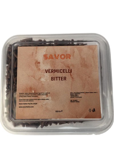 Bitter - Vermicelli Çikolata 125 gr Bitter - Vermicelli Çikolata 125 gr