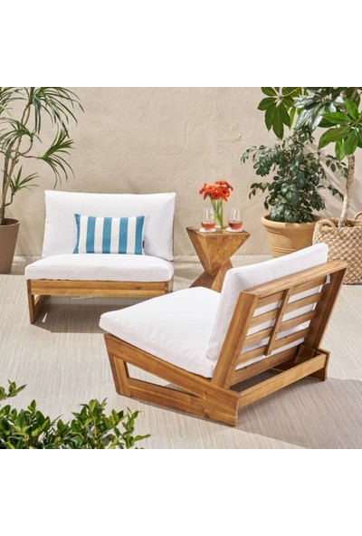 Zerka Concept Conforlove Bahçe Balkon Yeni Tasarım Ahşap Koltuk