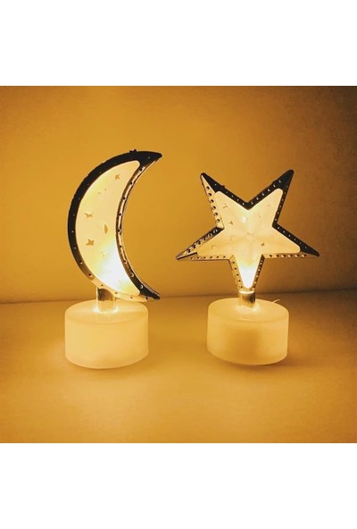 Elba Ay - Yıldız Şeklinde Mini LED Mum Gece Lambası - LED Aydınlatma Elba Ay - Yıldız Şeklinde Mini LED Mum Gece Lambası - LED Aydınlatma