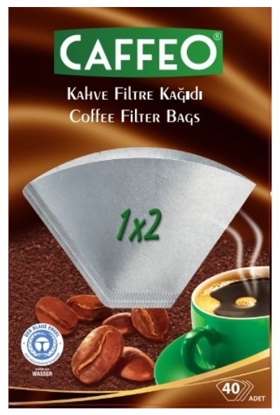Caffeo Filtre Kahve Kağıdı 1 x 2 mm 40'lı Beyaz Caffeo Filtre Kahve Kağıdı 1 x 2 mm 40'lı Beyaz