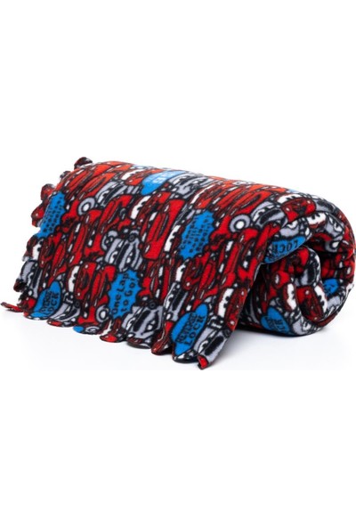 King Home Kinghome Lisanslı Polar Battaniye Tek Kişilik Car's Desenli 130 x 170 cm