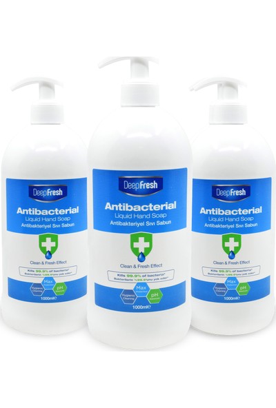 Deep Fresh Antibakteriyel Sıvı Sabun 3 x 1000 ml Deep Fresh Antibakteriyel Sıvı Sabun 3 x 1000 ml