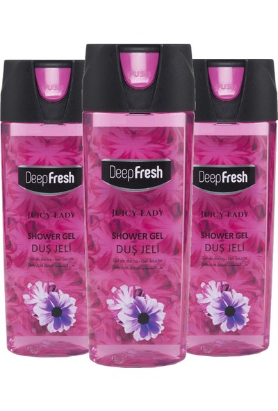 Deep Fresh Pratik Kapaklı Duş Jeli Juicy Lady 3 x 500 ml