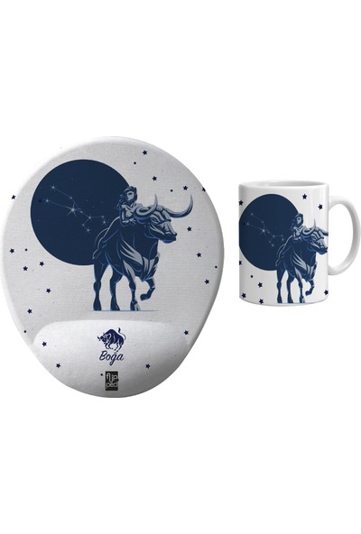 Flipped Boğa Kupa Bardak ve Mousepad Seti