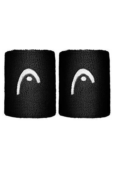 Head Wristband 2.5 Siyah Çift Tenis El Bilekliği