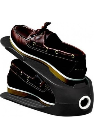 Gondol Tekli Ayakkabı Rampası 12'li Siyah