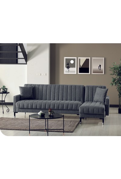 By Zeytin Nerisa Çift Yönlü Köşe Koltuk Takımı