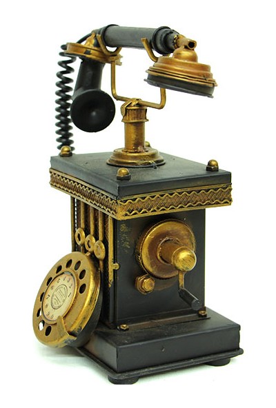 MNK Dekoratif Kumbaralı Metal Telefon