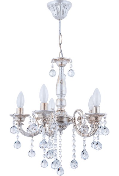 Menzir Döküm Varaklı 5 Kollu Avize