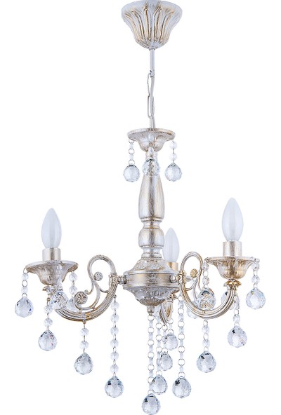 Menzir Döküm Varaklı 3 Kollu Avize