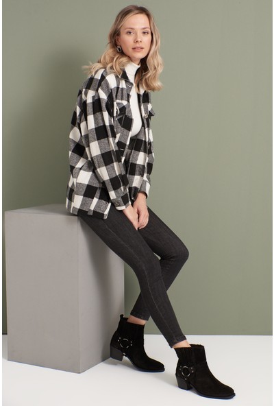 Ziya Kadın Deri Bot 10319 6115 Siyah