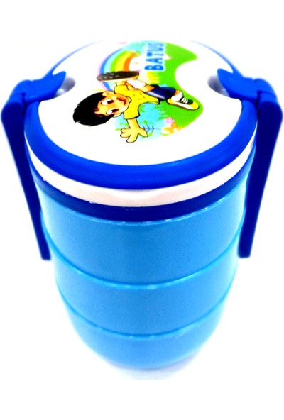 Tanışır Yayınları Batus 3 Katlı Beslenme Kabı Seti Mavi Tanışır Yayınları Batus 3 Katlı Beslenme Kabı Seti Mavi