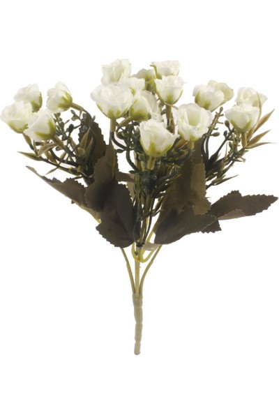 Nettenevime Yapay Çiçek Pastel Mini Fındık Gül 20 Kafa 5 Dal Demet Beyaz Nettenevime Yapay Çiçek Pastel Mini Fındık Gül 20 Kafa 5 Dal Demet Beyaz