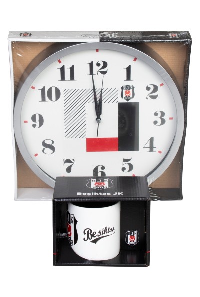 Mgm Beşiktaş Duvar Saati ve Kupası 2'li Set