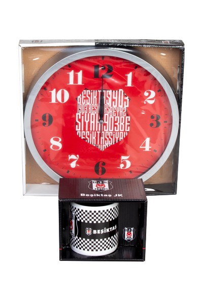 Mgm Beşiktaş Duvar Saati ve Kupası 2'li Set