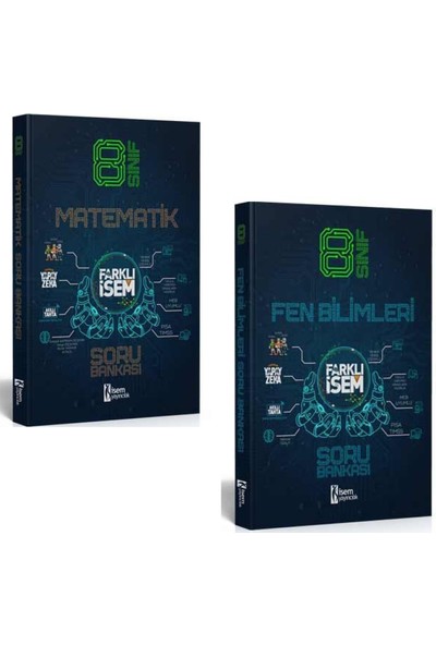 İSEM Yayıncılık 8. Sınıf Farklı Matematik ve Fen Bilimleri Soru Bankası Seti