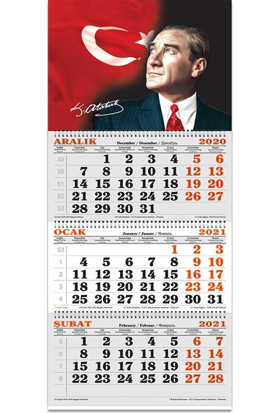 Keskin Color Spiralli Denizci Takvimi Atatürk-2 2021 Keskin Color Spiralli Denizci Takvimi Atatürk-2 2021