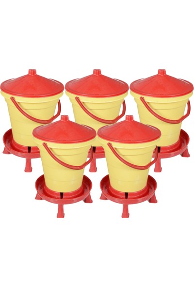 Mutlu Tavukçuluk Ayaklı Suluk Tavuk Suluğu 23 lt 5'li Paket Mutlu Tavukçuluk Ayaklı Suluk Tavuk Suluğu 23 lt 5'li Paket