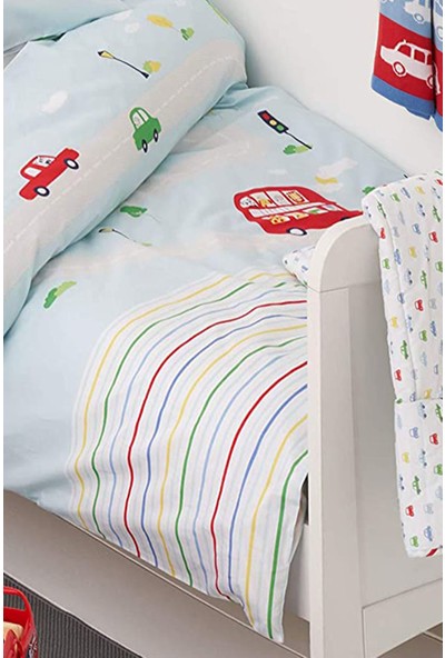 Mothercare Çift Taraflı On The Road Bebek Nevresim Takımı 100 x 150 cm