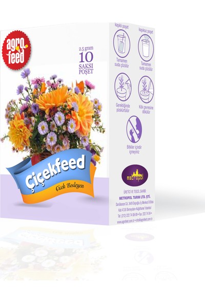 Agrofeed Saksı Gübresi - Çiçek Besleyen 10'lu Paket