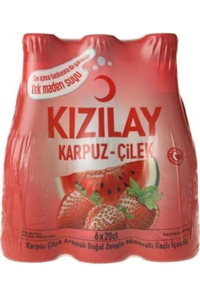 Kızılay Maden Suyu Karpuz & Çilek Aromalı 200 ml x 24 Kızılay Maden Suyu Karpuz & Çilek Aromalı 200 ml x 24