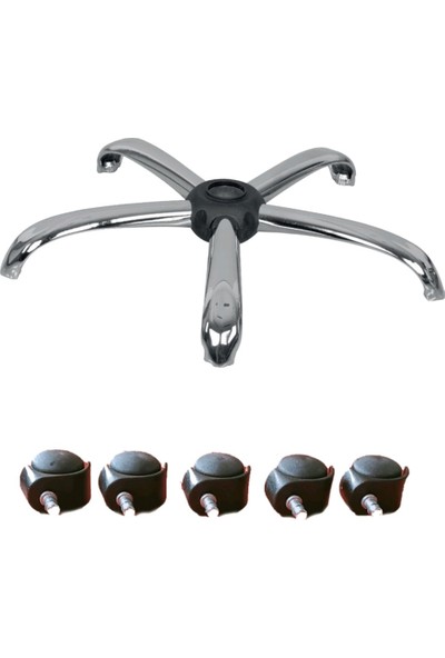 Tura Ofis 5 Adet Tekerlek+Yıldız Krom Ayak Ofis Koltuğu Tura Ofis 5 Adet Tekerlek+Yıldız Krom Ayak Ofis Koltuğu