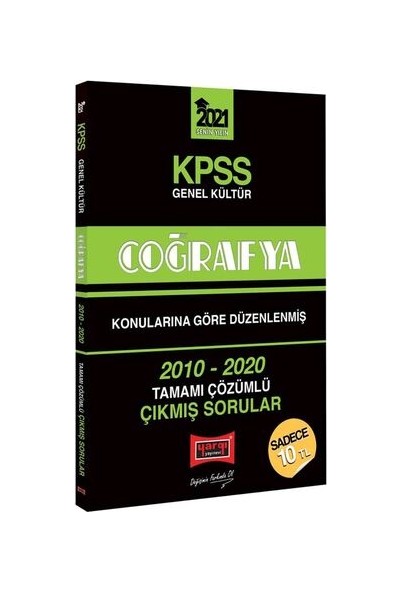 Yargı Yayınları 2021 KPSS Coğrafya Konularına Göre Düzenlenmiş Tamamı Çözümlü Çıkmış Sorular Yargı Yayınları 2021 KPSS Coğrafya Konularına Göre Düzenlenmiş Tamamı Çözümlü Çıkmış Sorular