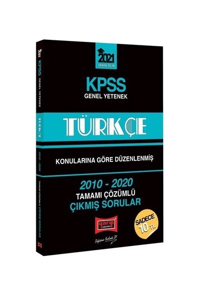 Yargı Yayınları 2021 KPSS Türkçe Konularına Göre Düzenlenmiş Tamamı Çözümlü Çıkmış Sorular Yargı Yayınları 2021 KPSS Türkçe Konularına Göre Düzenlenmiş Tamamı Çözümlü Çıkmış Sorular