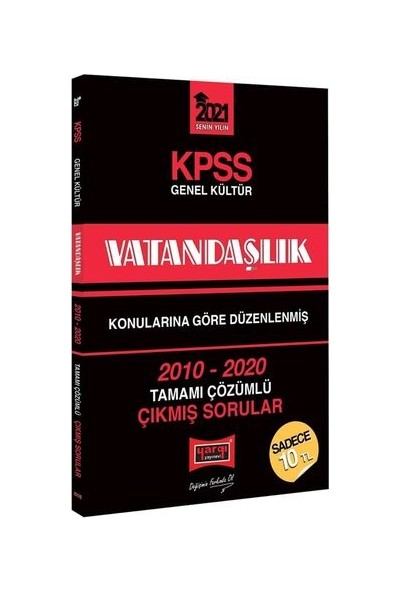 ​Yargı Yayınları 2021 KPSS Vatandaşlık Konularına Göre Düzenlenmiş Tamamı Çözümlü Çıkmış Sorular