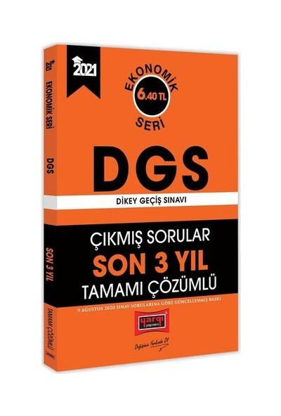 Yargı Yayınları 2021 DGS Son 3 Yıl Tamamı Çözümlü Çıkmış Sorular Ekonomik Seri Yargı Yayınları 2021 DGS Son 3 Yıl Tamamı Çözümlü Çıkmış Sorular Ekonomik Seri