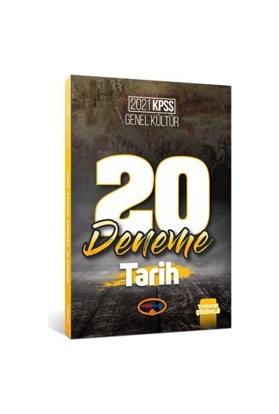 Yediiklim Yayınları KPSS 2021 Genel Kültür Tarih Tamamı Çözümlü 20 Deneme