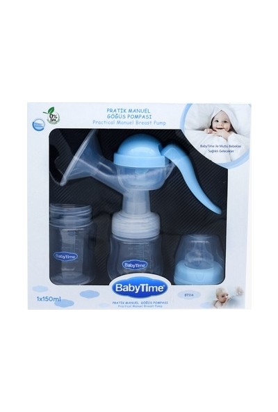 Babytime Pratik Manuel Göğüs Pompası Mavi Babytime Pratik Manuel Göğüs Pompası Mavi