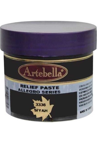 Artebella Allegro Rölyef Pasta 50 cc Siyah