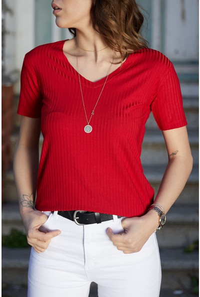 Xhan V Yaka Fitilli Bluz 0YXK2-43357-04 Xhan V Yaka Fitilli Bluz 0YXK2-43357-04