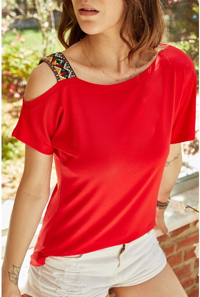 Xhan Omuz Detaylı Bluz 0YXK2-43372-04