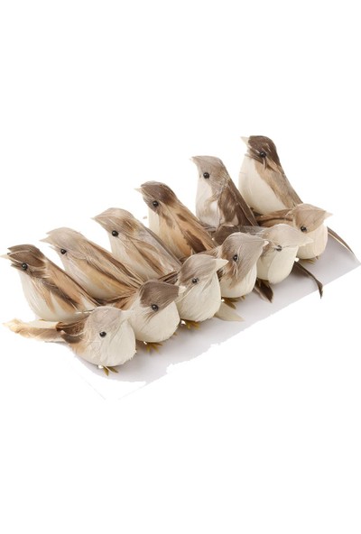 Nettenevime Yapay Kuş Serçe 10 cm 12 Adet