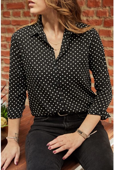 Xhan Puantiyeli Gömlek 9YXK2-41777-02