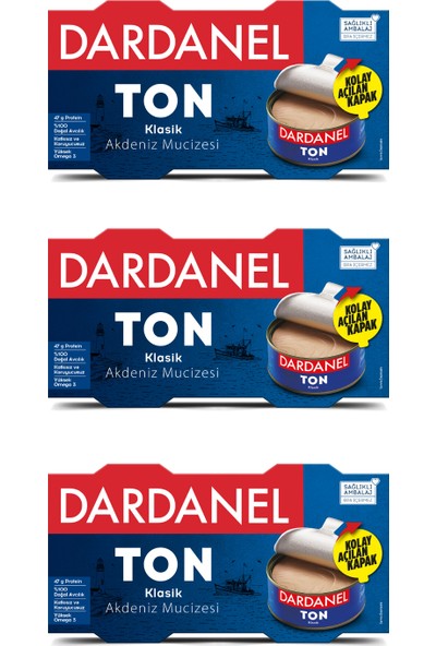 Dardanel 150 gr x 2 Bitkisel Yağlı Ton Balığı 3'lü Paket Dardanel 150 gr x 2 Bitkisel Yağlı Ton Balığı 3'lü Paket