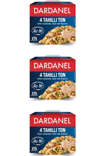 Dardanel 4 Tahıllı Aç Ye Ton Balığı 185 gr 3'lü Paket