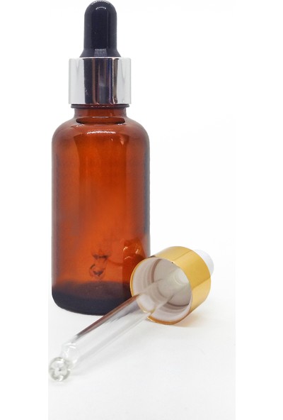 Camcazım 30 cc Cam Damlalıklı Amber Şişe- 25 Adet