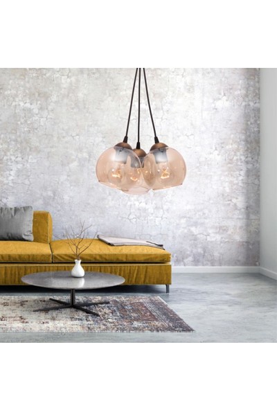 Umur Aydınlatma Minör 3'lü Eskitme Sarkıt Avize